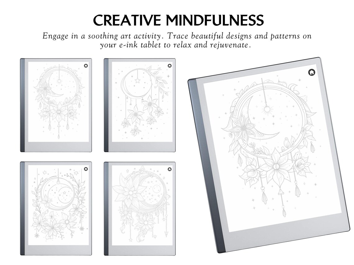 Boho Moons Tracing Book | Mindfulness Activity | E-ink Tracing Book ...