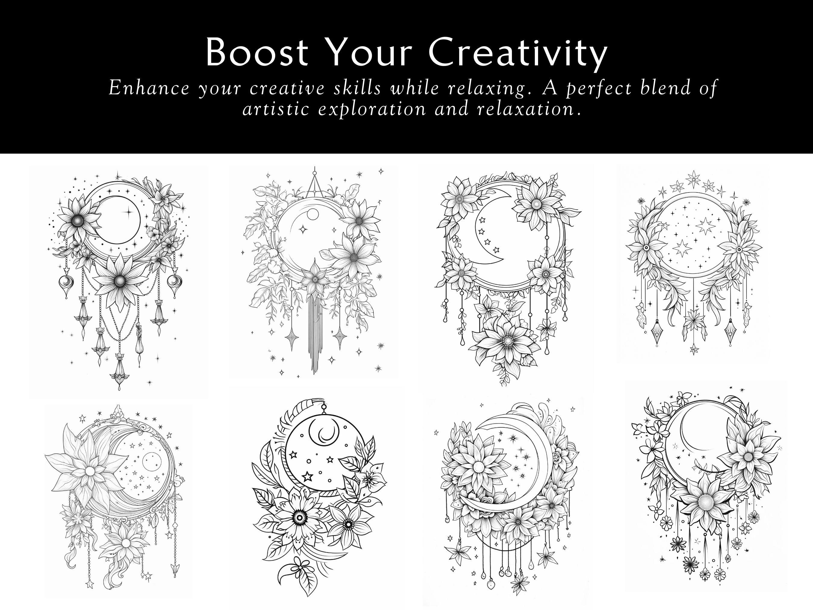 Boho Moons Tracing Book | Mindfulness Activity | E-ink Tracing Book ...