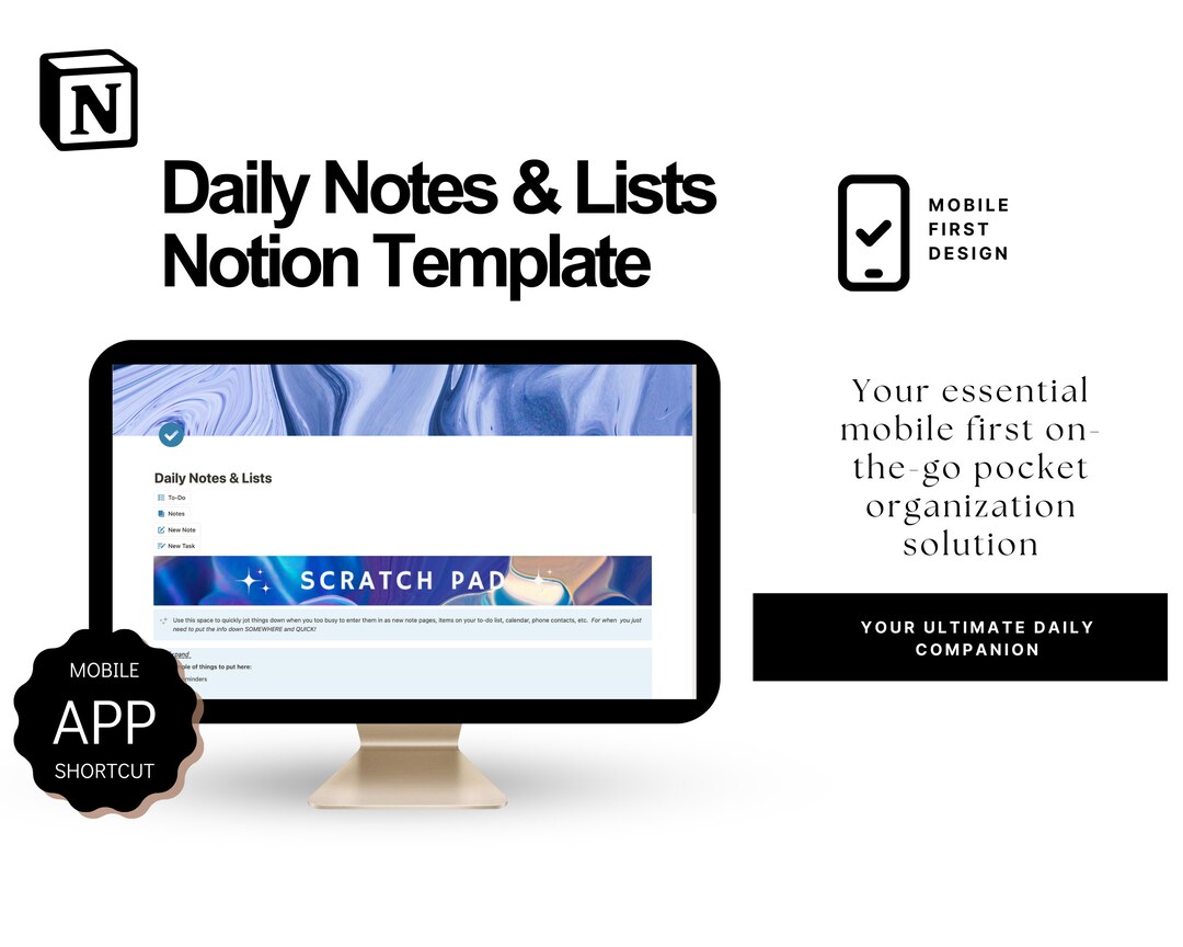 Notion Daily Pocket Template: Daily Lists, To-do, and Shopping List ...