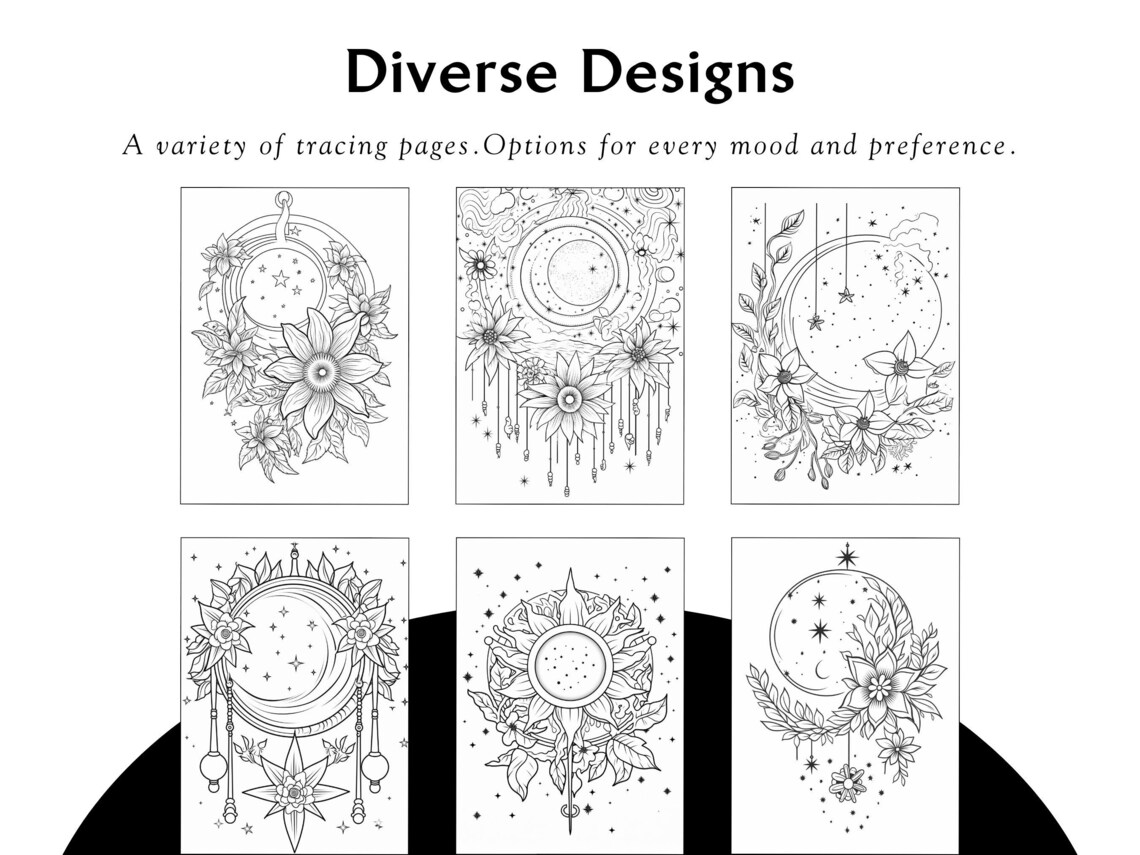 Boho Moons Tracing Book | Mindfulness Activity | E-ink Tracing Book ...