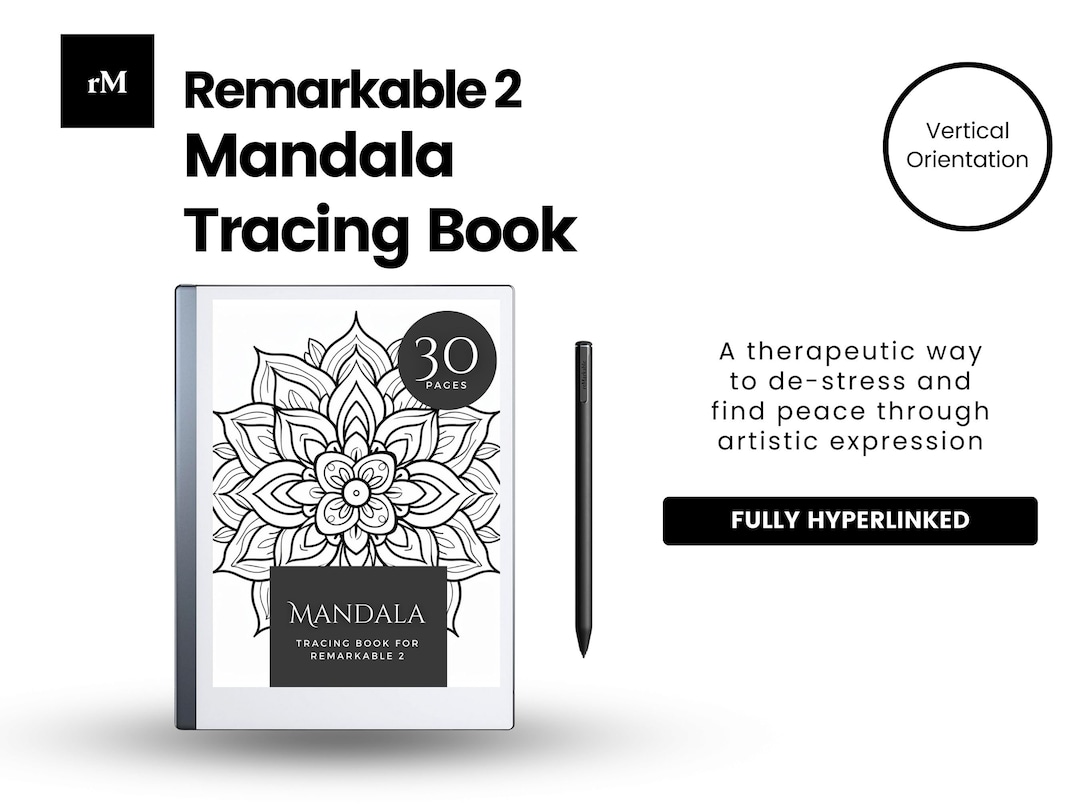 Remarkable 2 Template | Mandala Line Drawing | Tracing Book ...