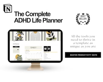 Notion Template Life Planner Notion Dashboard ADHD 2023 - Etsy UK