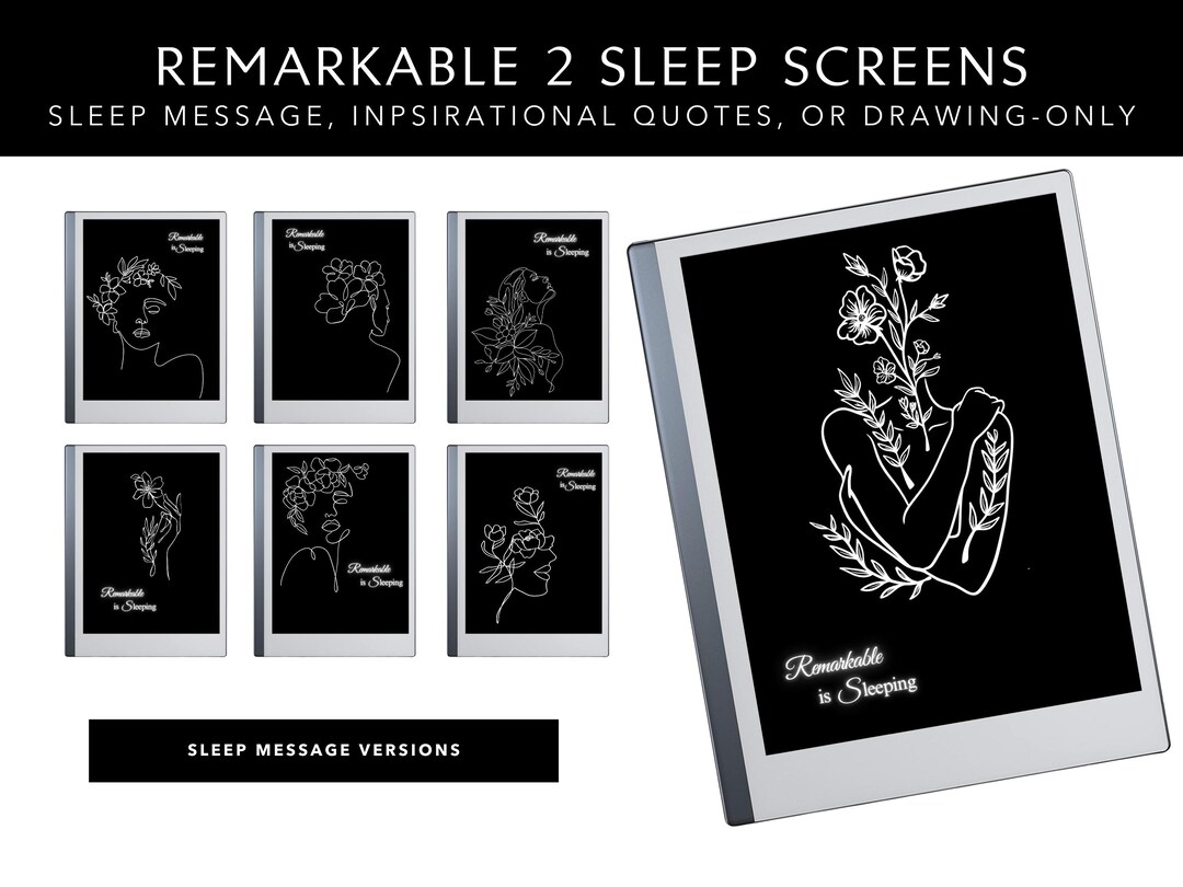 Minimalist Line Drawings - Sleep Screens for Remarkable 2, Remarkable ...