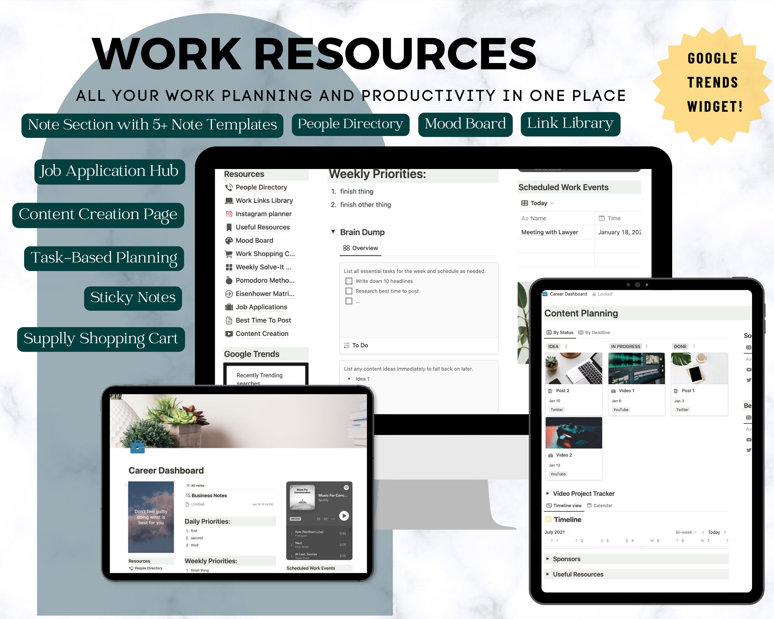Notion Career Dashboard Notion Template Notion for Work - Etsy