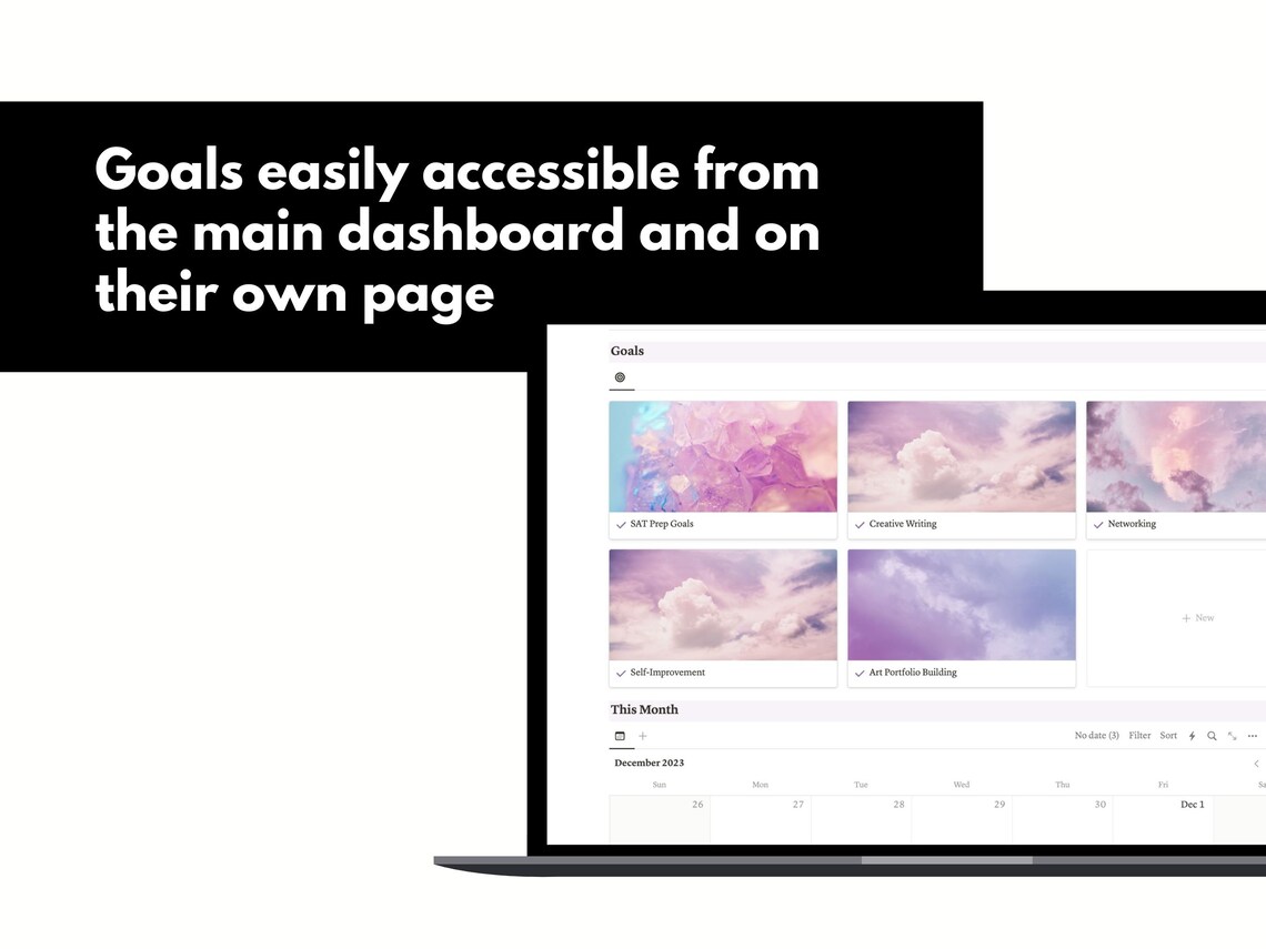 Purple Dreams Notion Academic Planner Pastel Aethetic Notion Dashboard ...