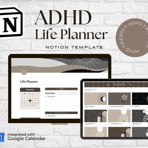 ADHD Aesthetic Notion Dashboard Neurodivergent Planner - Etsy UK