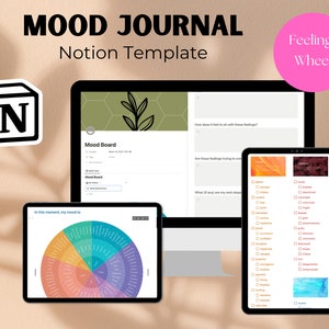 Notion Mood Journal Notion Template Notion Self-care - Etsy