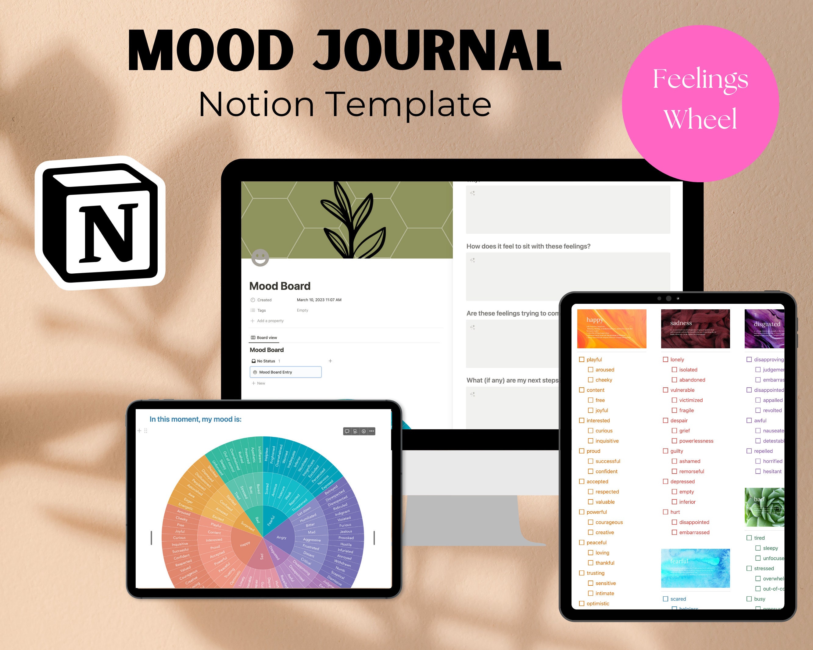 Notion Mood Journal Notion Template Notion Self-care - Etsy