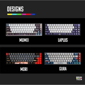 Custom Hololive EN Vtuber Mechanical Keyboard - Etsy Canada