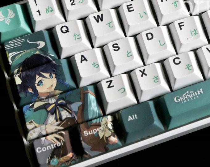 Genshin Impact Venti Theme PBT Keycaps - Etsy