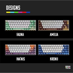 Custom Hololive EN Vtuber Mechanical Keyboard - Etsy Canada