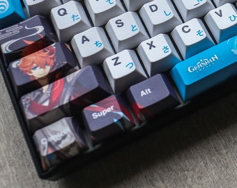 Genshin Impact Venti Theme PBT Keycaps - Etsy