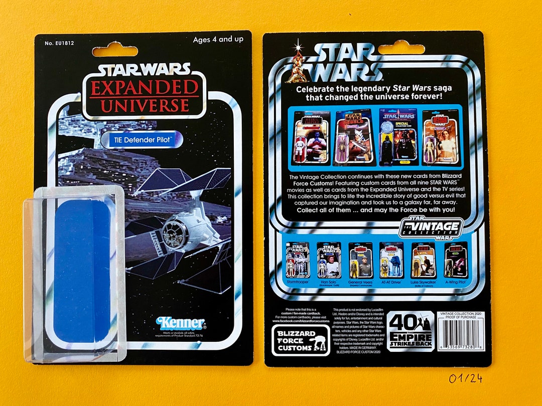 EU12 TIE Defender Pilot cardback Optional Blister - Etsy