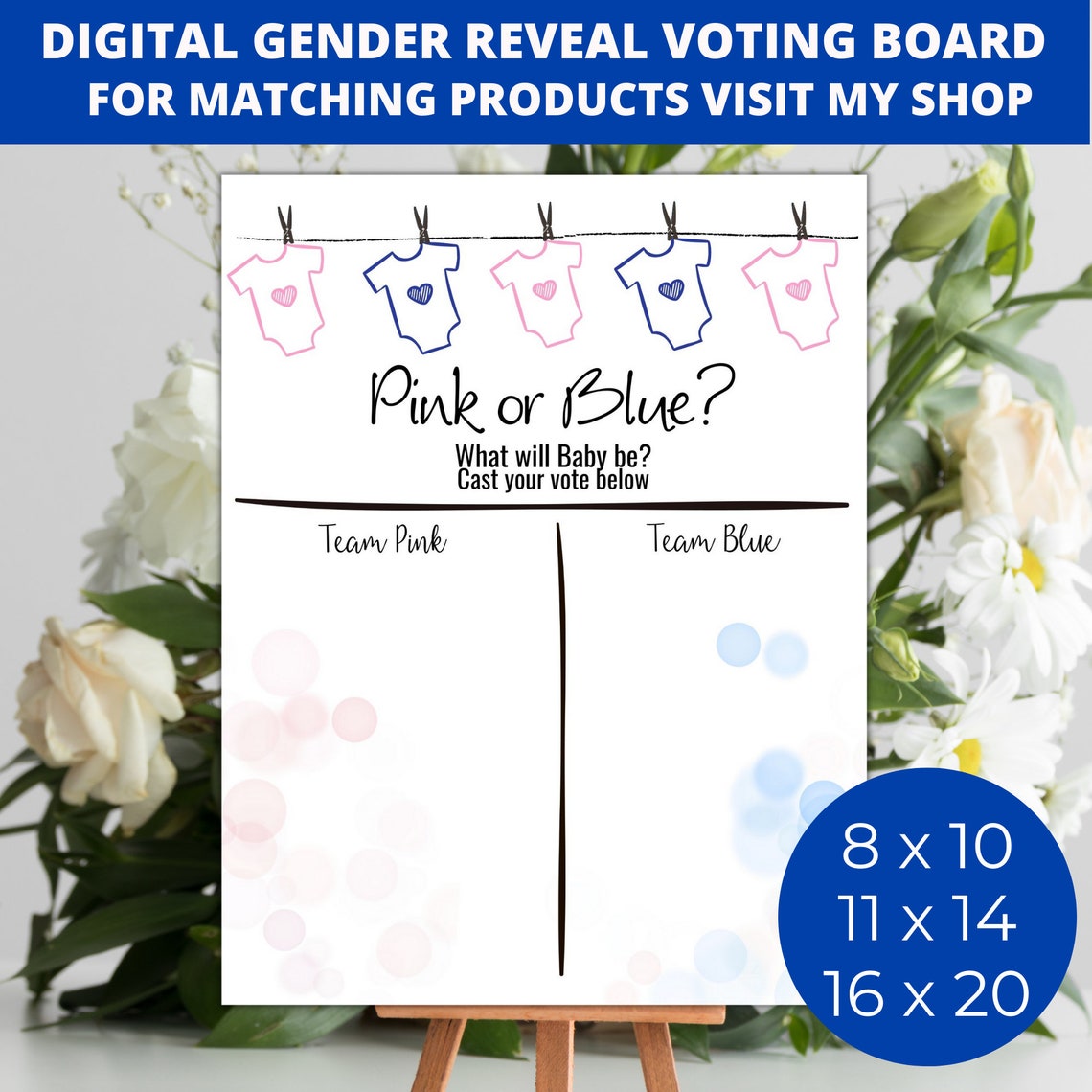 Blue or Pink Gender Reveal, Gender Reveal Game Bundle, Gender Reveal ...