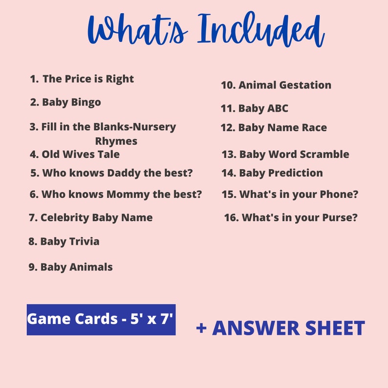 Blue or Pink Gender Reveal, Gender Reveal Game Bundle, Gender Reveal ...