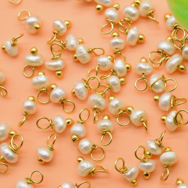 Wire Wrapped Pearl Earring - Etsy