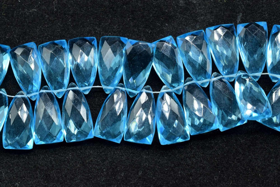 Topaz Trillion Form Briolettes,Topaz SchmuckPerlen,Sky Topaz Briolettes ...