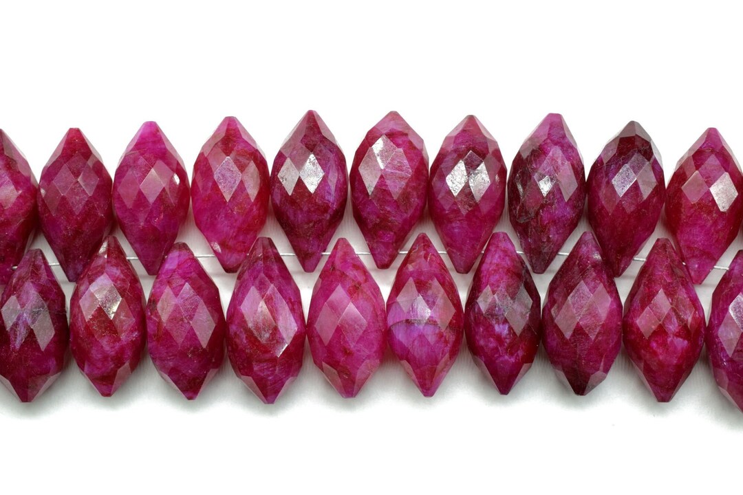 Foxtail Briolette,gemstone Dew Drop Beads,ruby Drops,ruby Jewelry Ruby ...