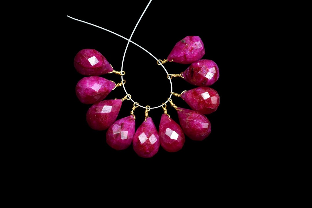 Ruby Drops Briolette/aaa Quality Briolette/aqua Faceted Drop Shape ...