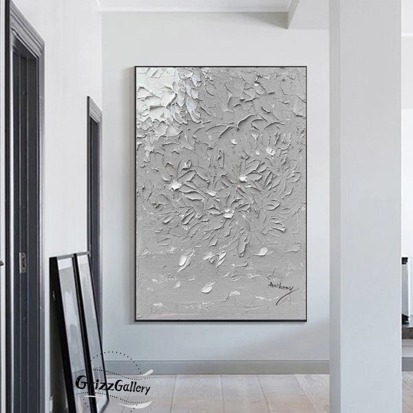 Grey Abstract Art - Etsy
