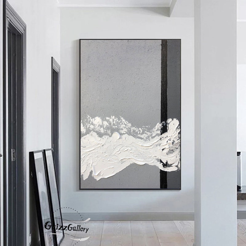 Gray Abstract Art - Etsy