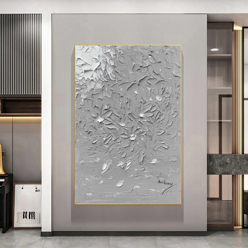 3D Gray Textured Abstract Painting Gray Textured Wall Art - Etsy