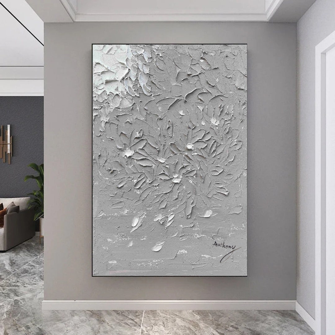 3D Gray Textured Abstract Painting Gray Textured Wall Art - Etsy