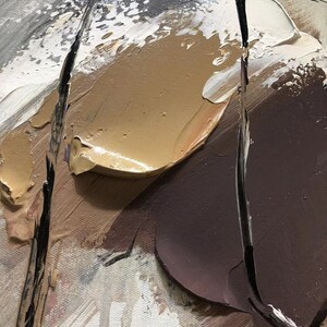 Brown Abstract Texture Wall Art Large Abstract Painting Modern Acrylic ...
