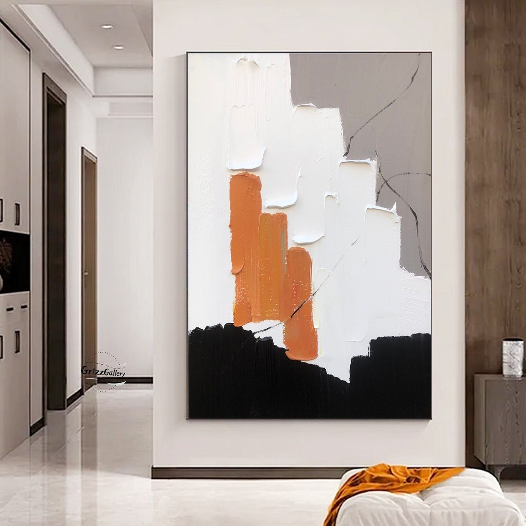 Minimalist Abstract Texture Painting Large White Textured Abstract ...