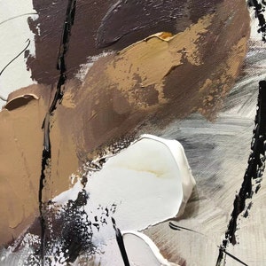 Brown Abstract Texture Wall Art Large Abstract Painting Modern Acrylic ...