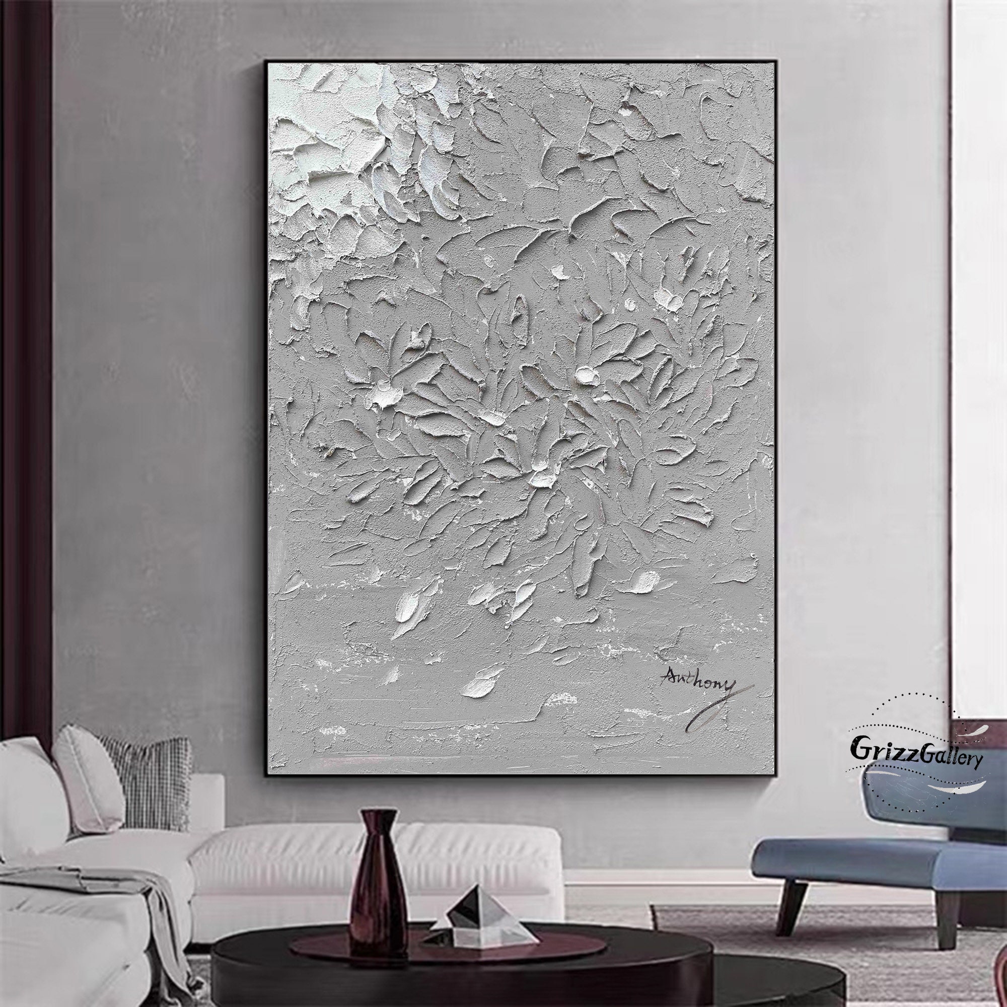 3D Gray Textured Abstract Painting Gray Textured Wall Art - Etsy