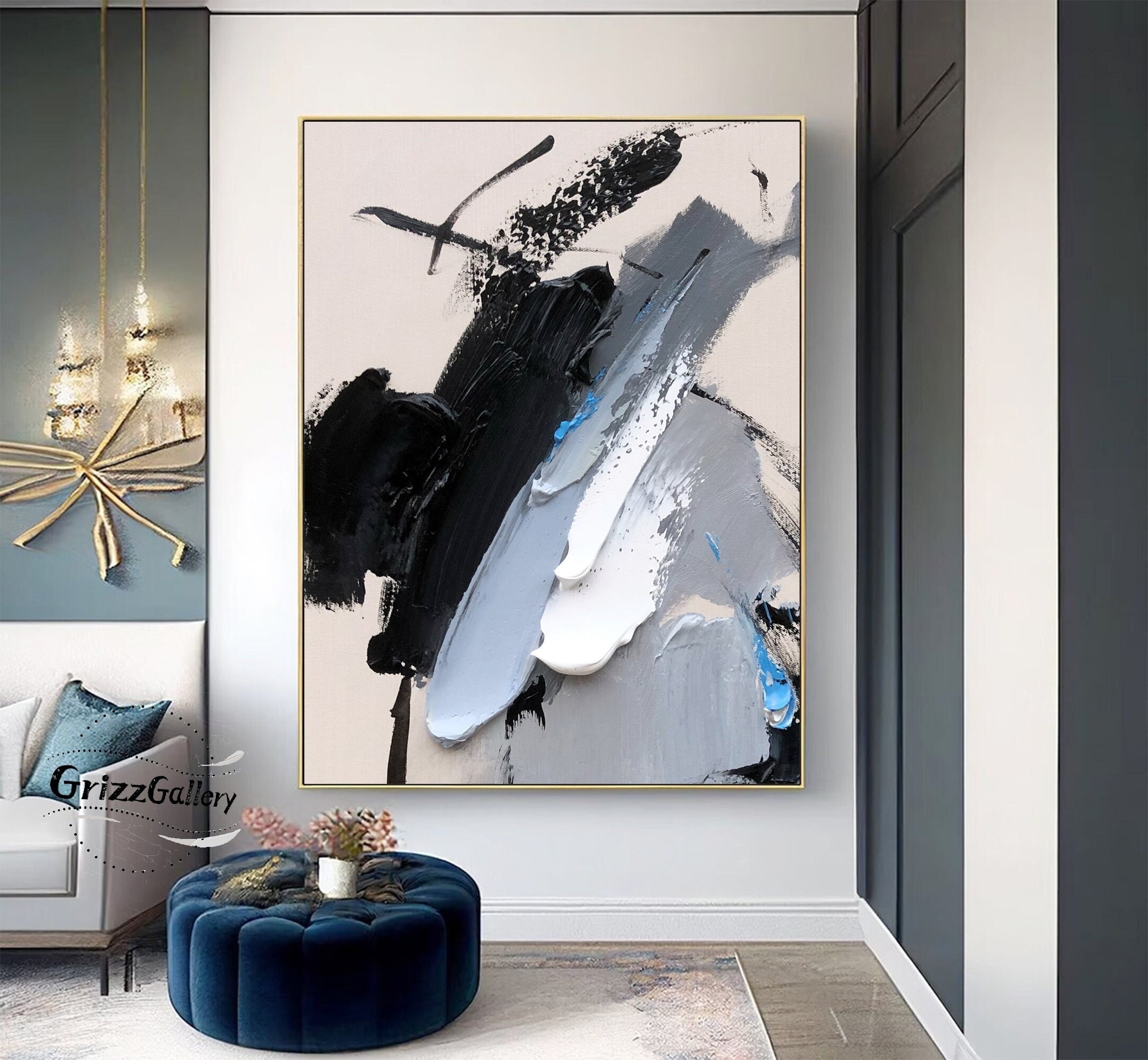 Minimalist 3D Textured Abstract Painting Large Abstract - Etsy