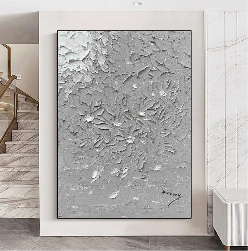 3D Gray Textured Abstract Painting Gray Textured Wall Art - Etsy