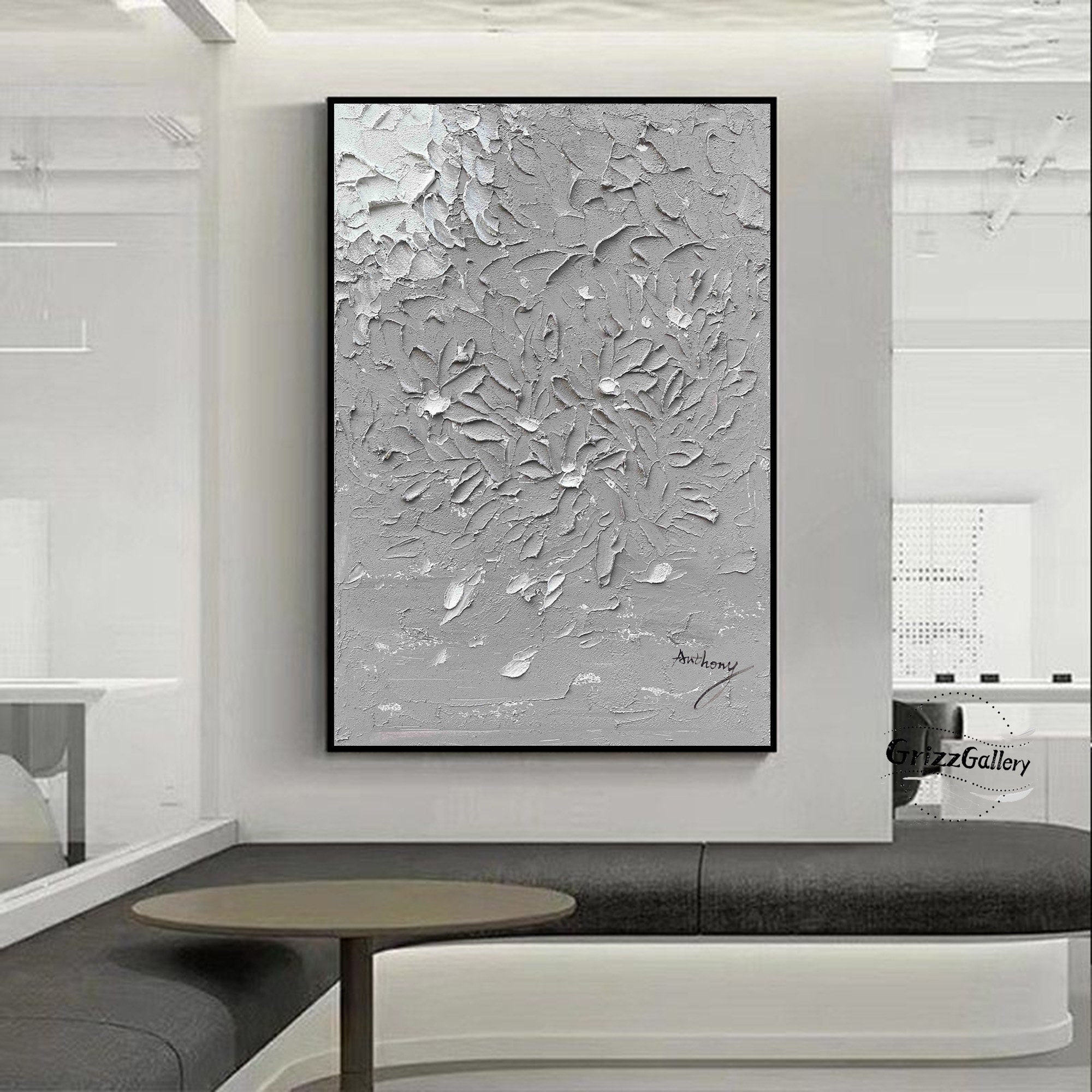 3D Gray Textured Abstract Painting Gray Textured Wall Art - Etsy