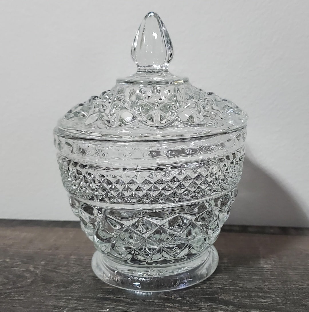 Anchor Hocking Wexford Glass Sugar Bowl, Covered Dish - Etsy
