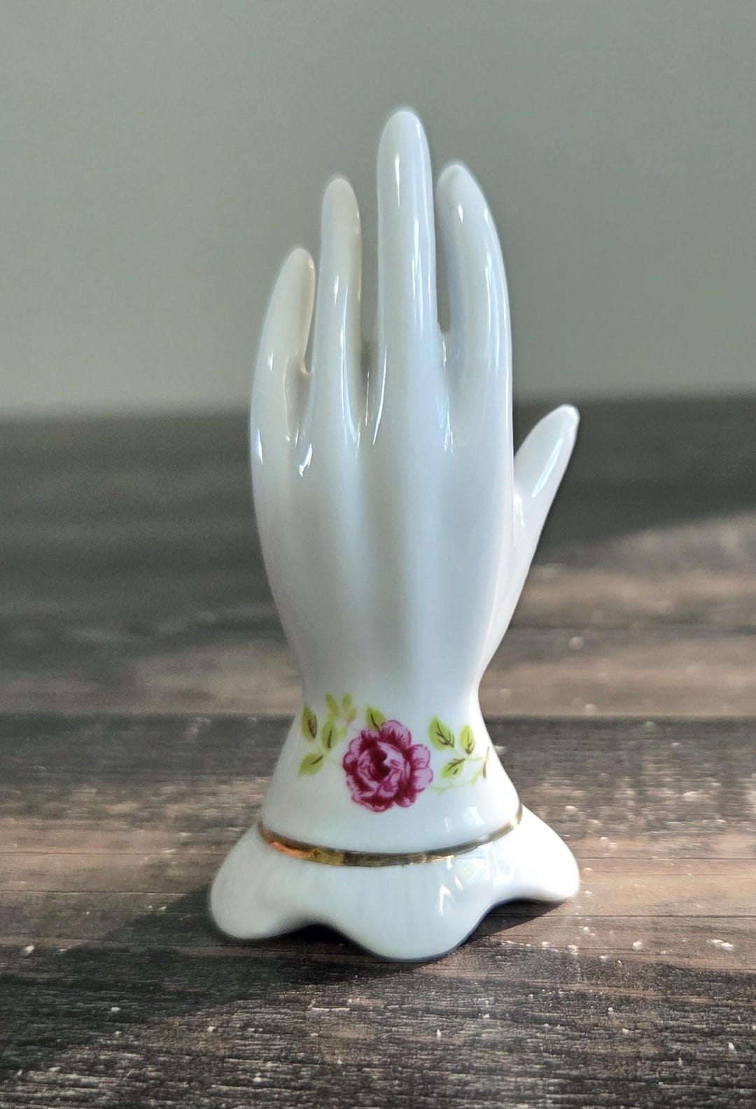 Vintage Mini Porcelain Hand Ring Holder, Hand Figurine - Etsy