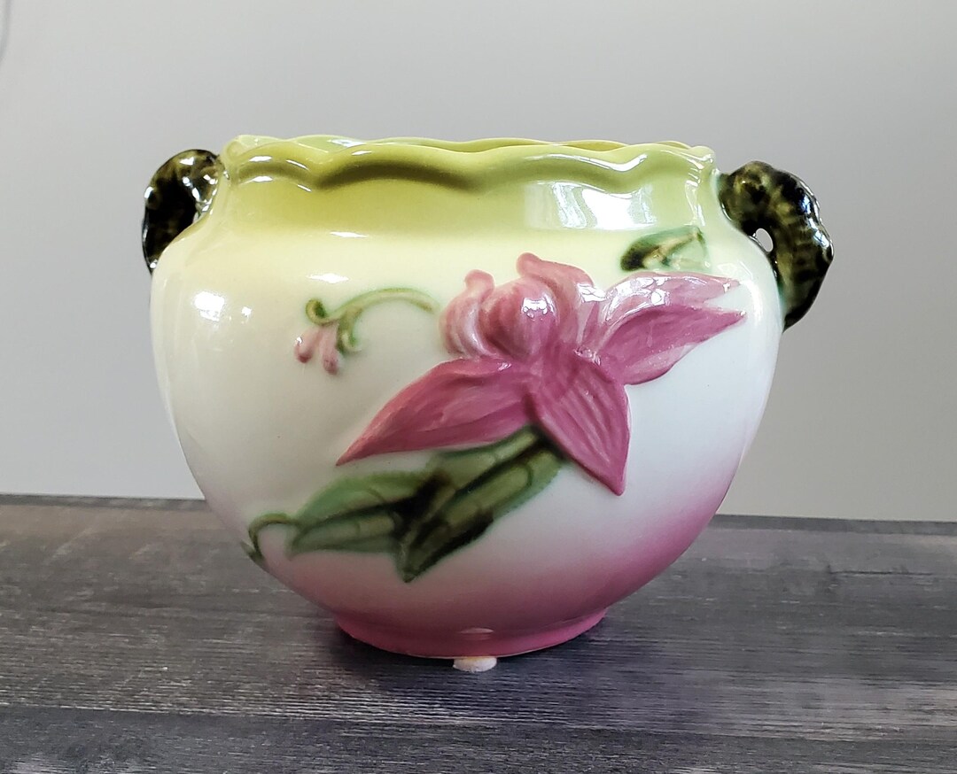 Vintage Hull Art Pottery Woodland Glossy Jardiniere Planter - Etsy