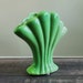 Vintage Alamo Vitreous Pottery Green Fan Vase - Etsy