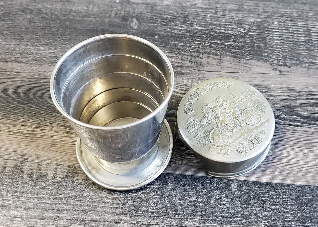 Antique Cyclist's Cup, Collapsible Metal Cup - Etsy