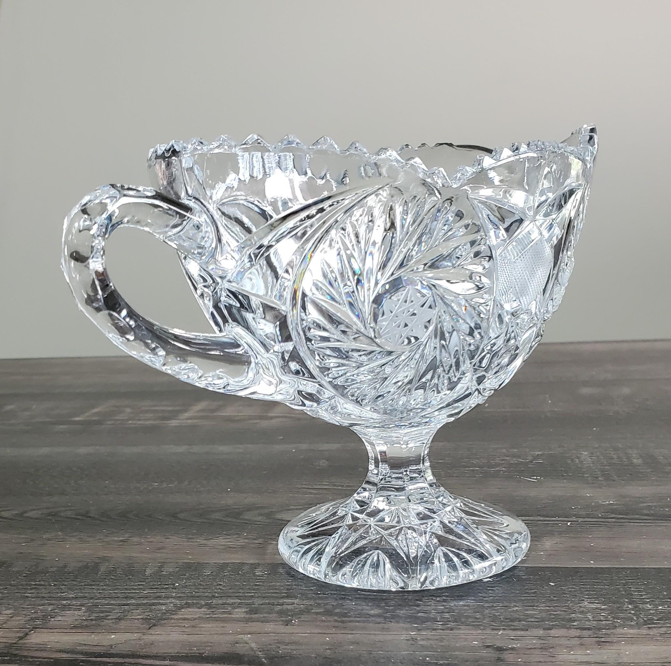 Vintage Imperial Glass Crystal Gravy Boat - Etsy
