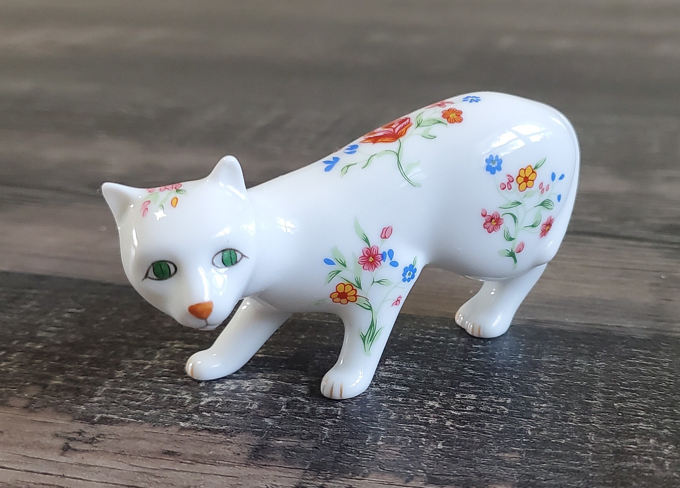 The Franklin Mint FAIENCE Curio Cabinet Cats - Etsy