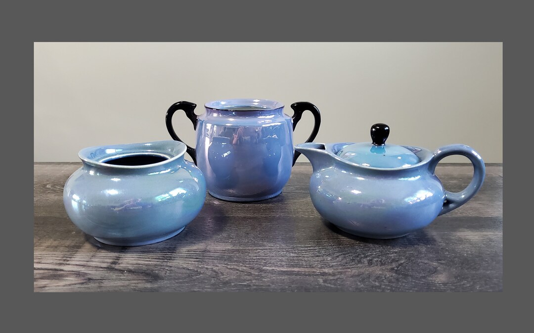 Vintage Ceramic Lusterware Dishes, Sugar Bowls & Creamer - Etsy