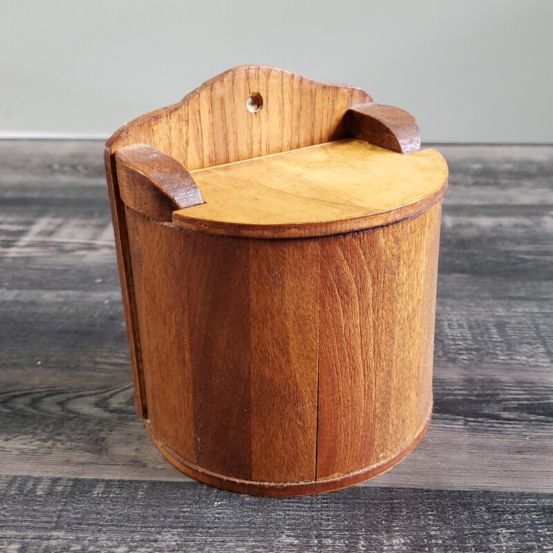 Wooden Salt Box - Etsy