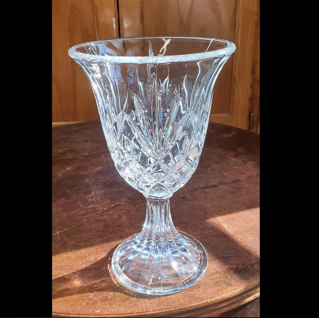 Vintage Lexington by Godinger Crystal Open Hurricane, Vase - Etsy