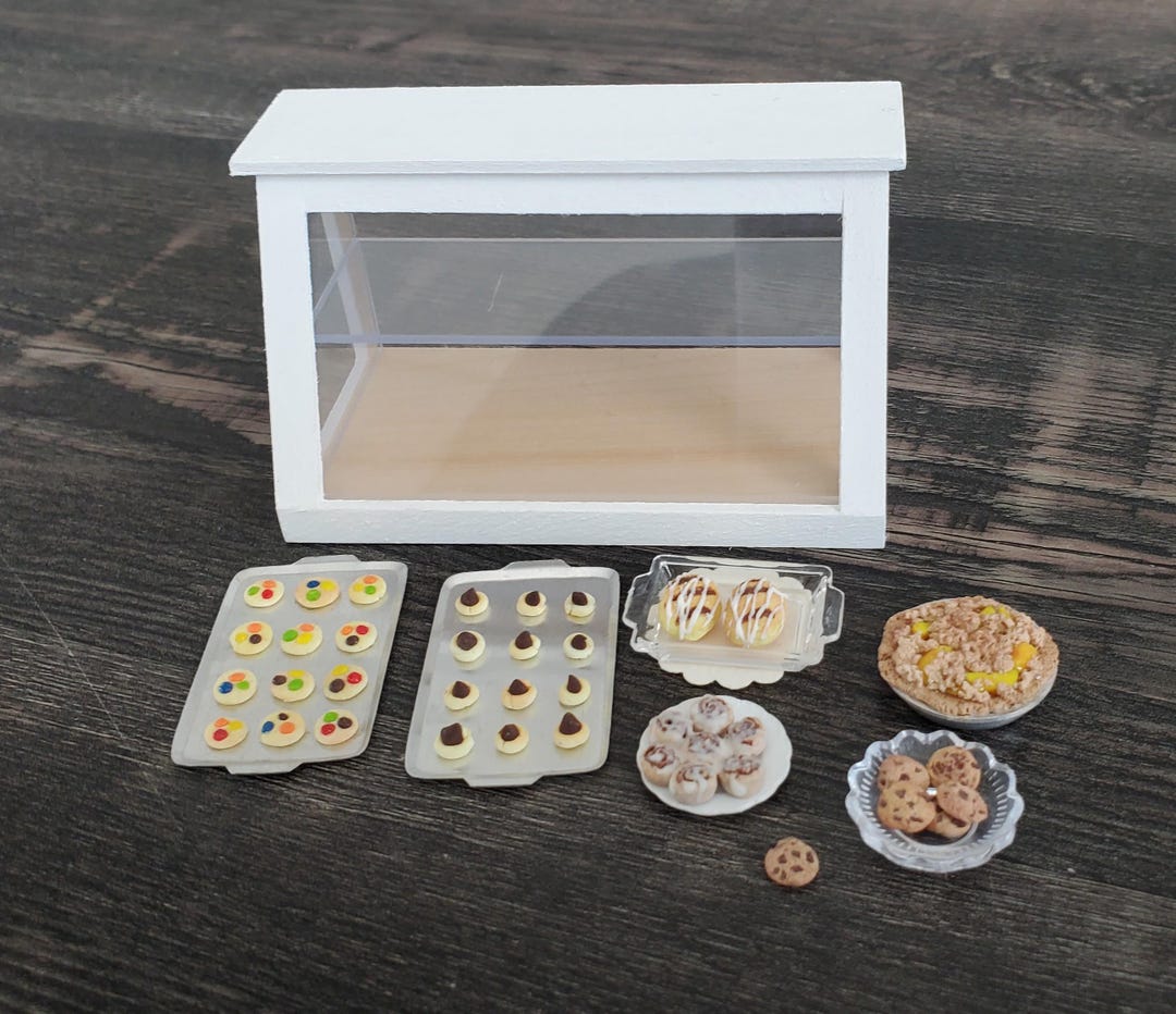Dollhouse Miniature Bakery Display Case Filled With Treats - Etsy