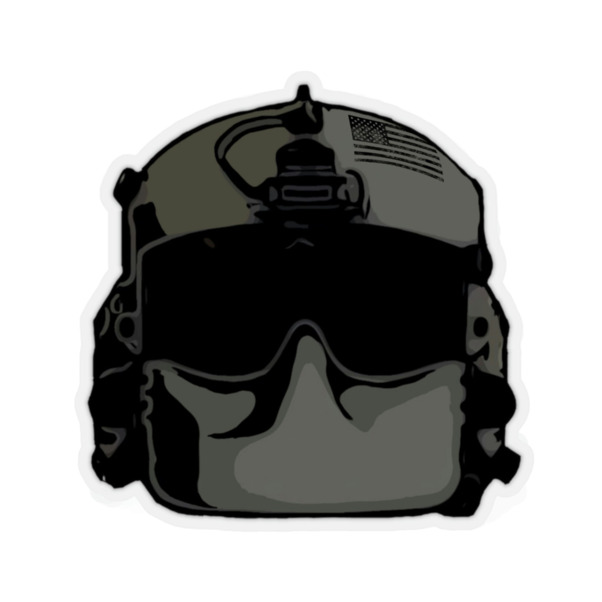 Crewchief Helmet Frontal Kiss-cut Stickers - Etsy