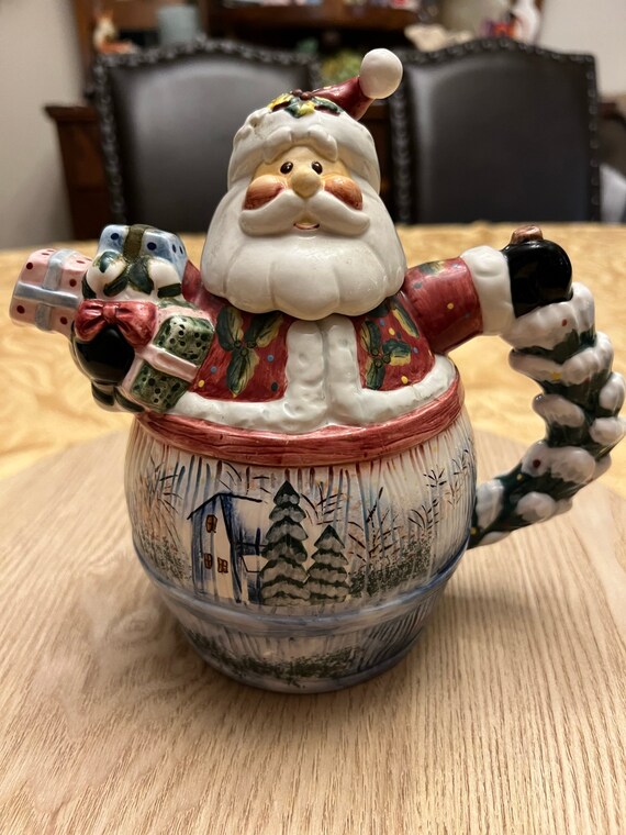 Santa Teapot | Etsy