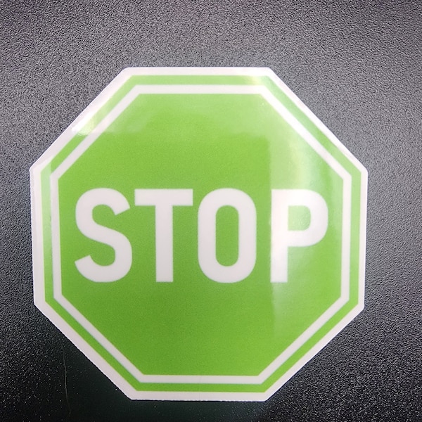 Green Stop Sign - Etsy
