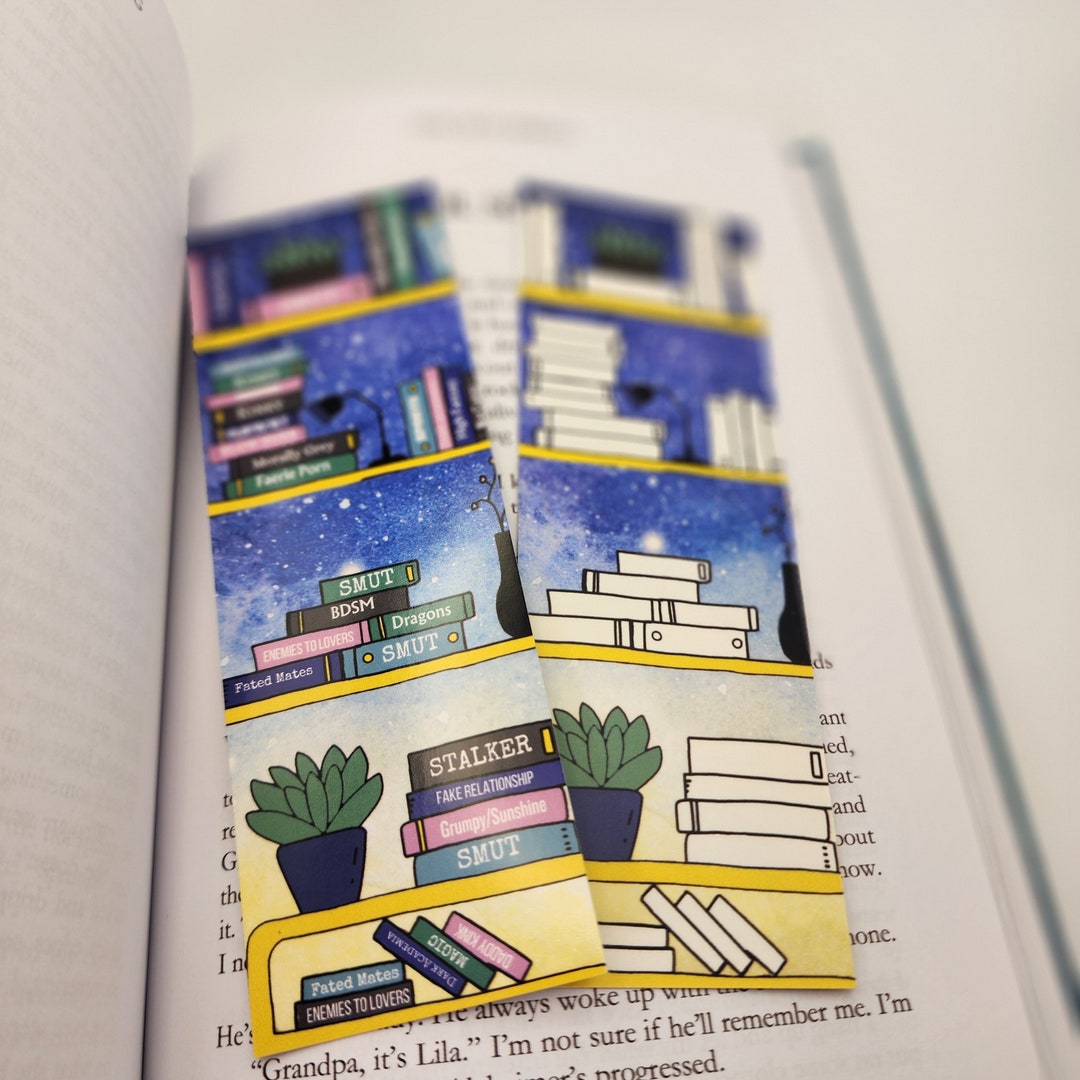 Shelf Tracker Bookmark - Smutty Shelves - Tracker for Reading - Etsy