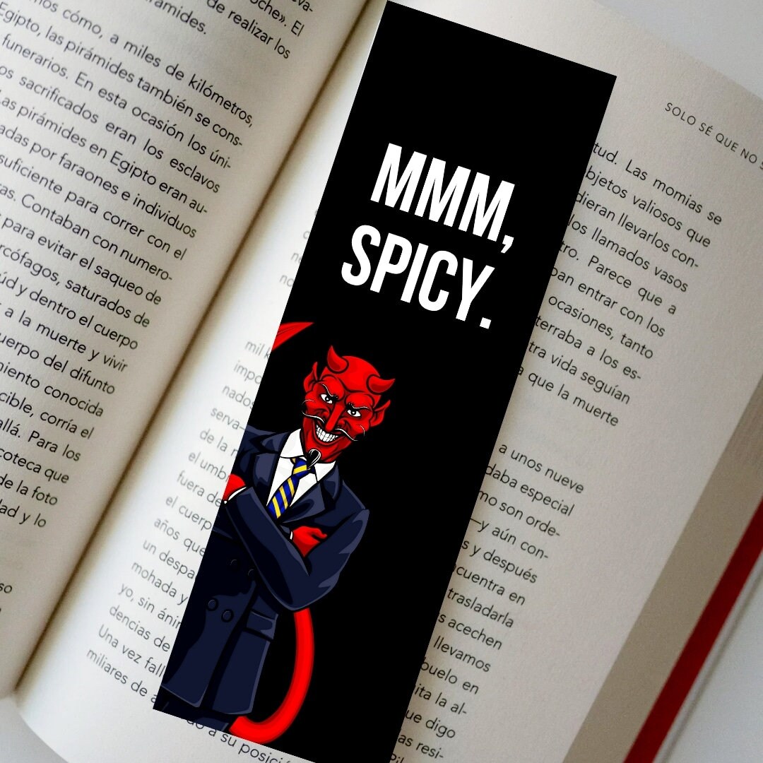 Approving Lucifer - Mmm, Spicy - Bookmark - Etsy